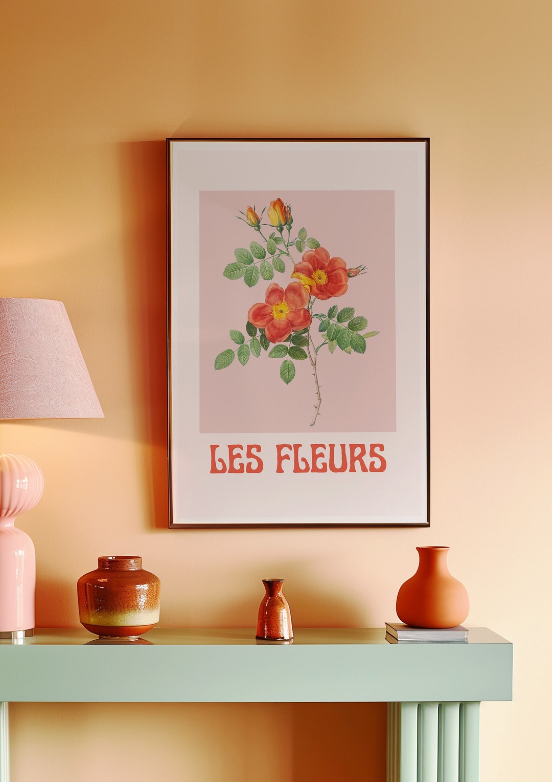 Minimal Watercolor French Poster-aesthetic Girly Minimalistic Art ...