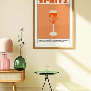 Aperol Spritz Cocktail Poster-aesthetic Girly Minimalist Art-preppy ...