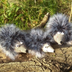 Hedgehog toy set 3 pieces Decorative hedgehogs figurine gifts | Etsy