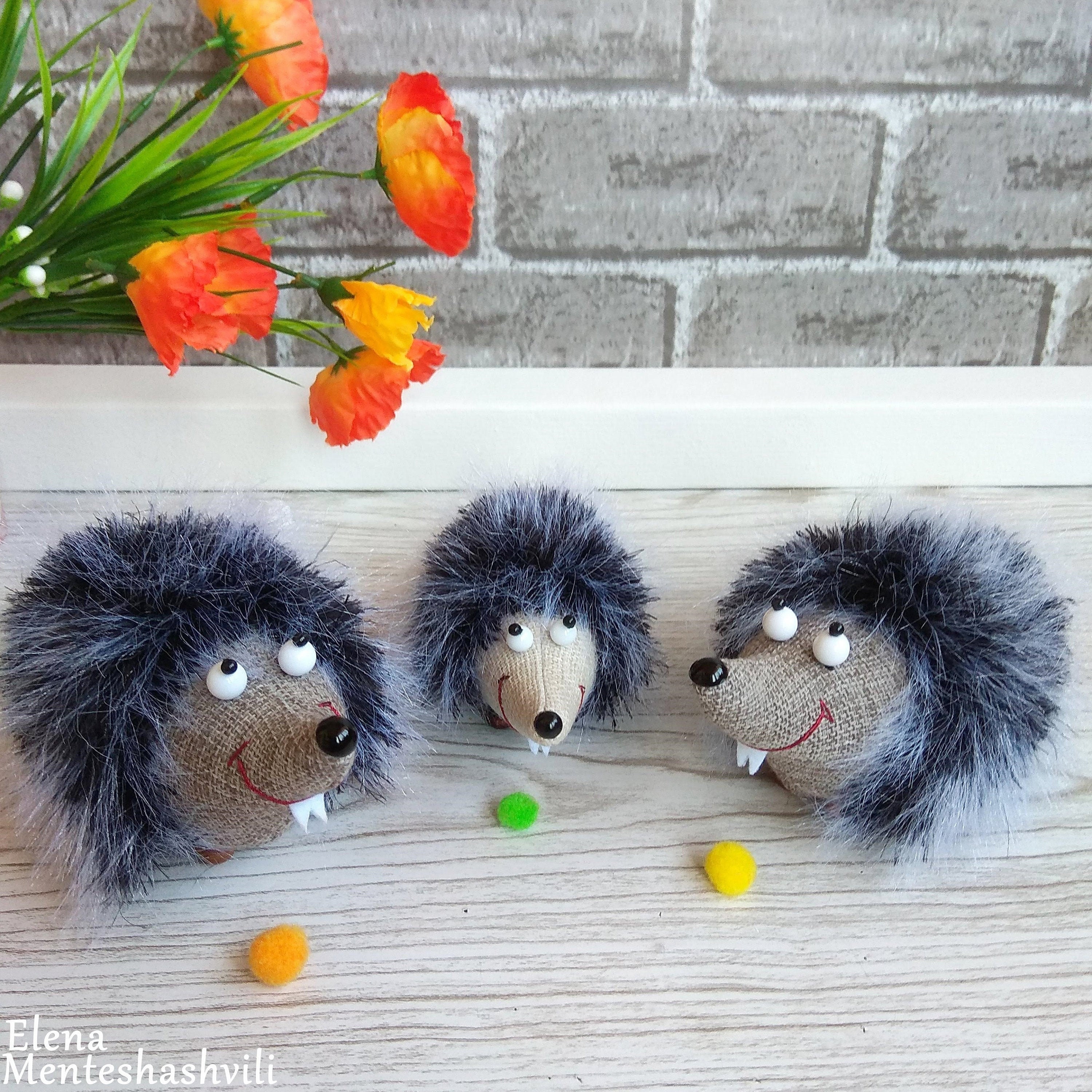 Hedgehog toy set 3 pieces Decorative hedgehogs figurine gifts | Etsy