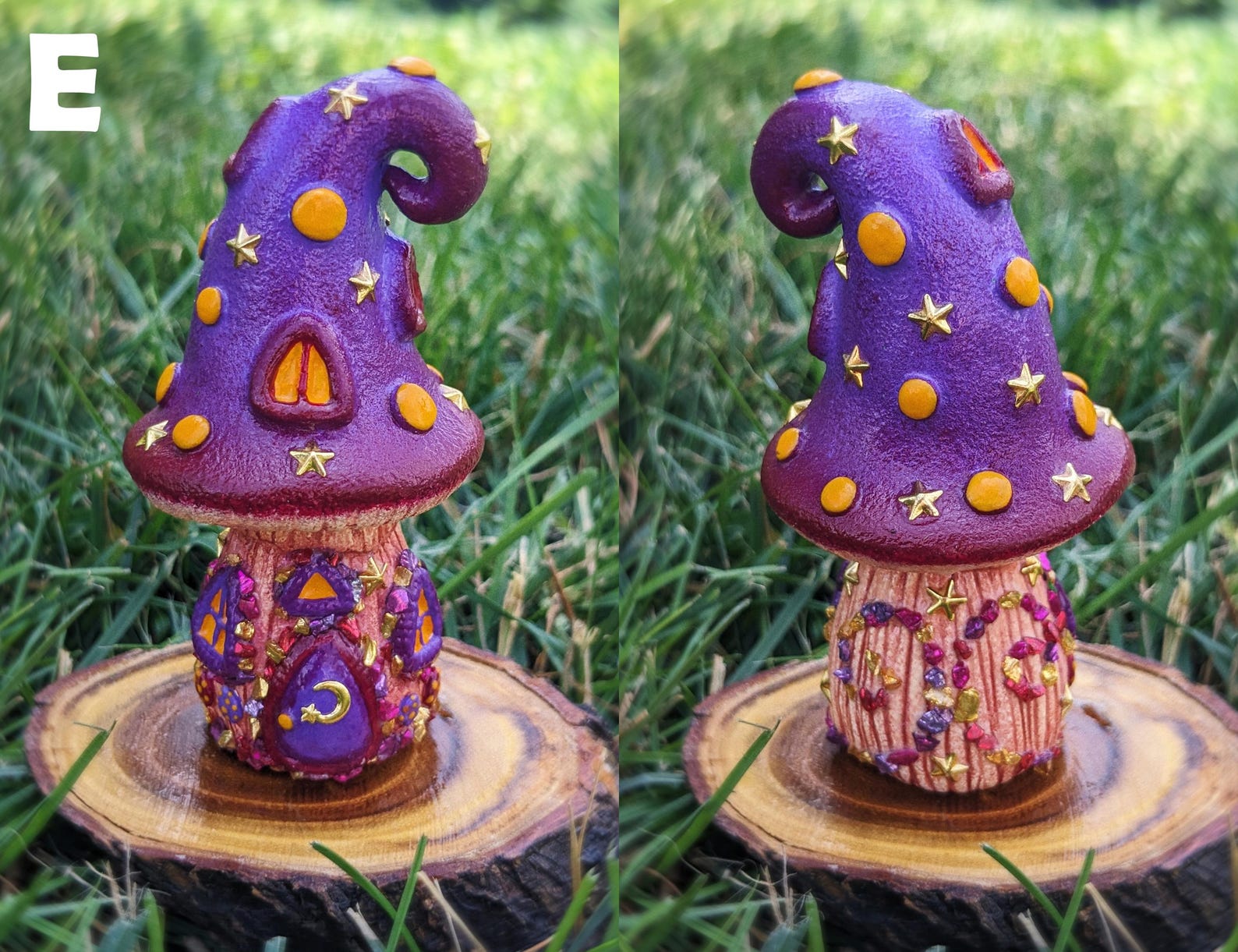 Fairy Mushroom House, Miniature Clay Figurine, Cottagecore Decor, Fairy ...