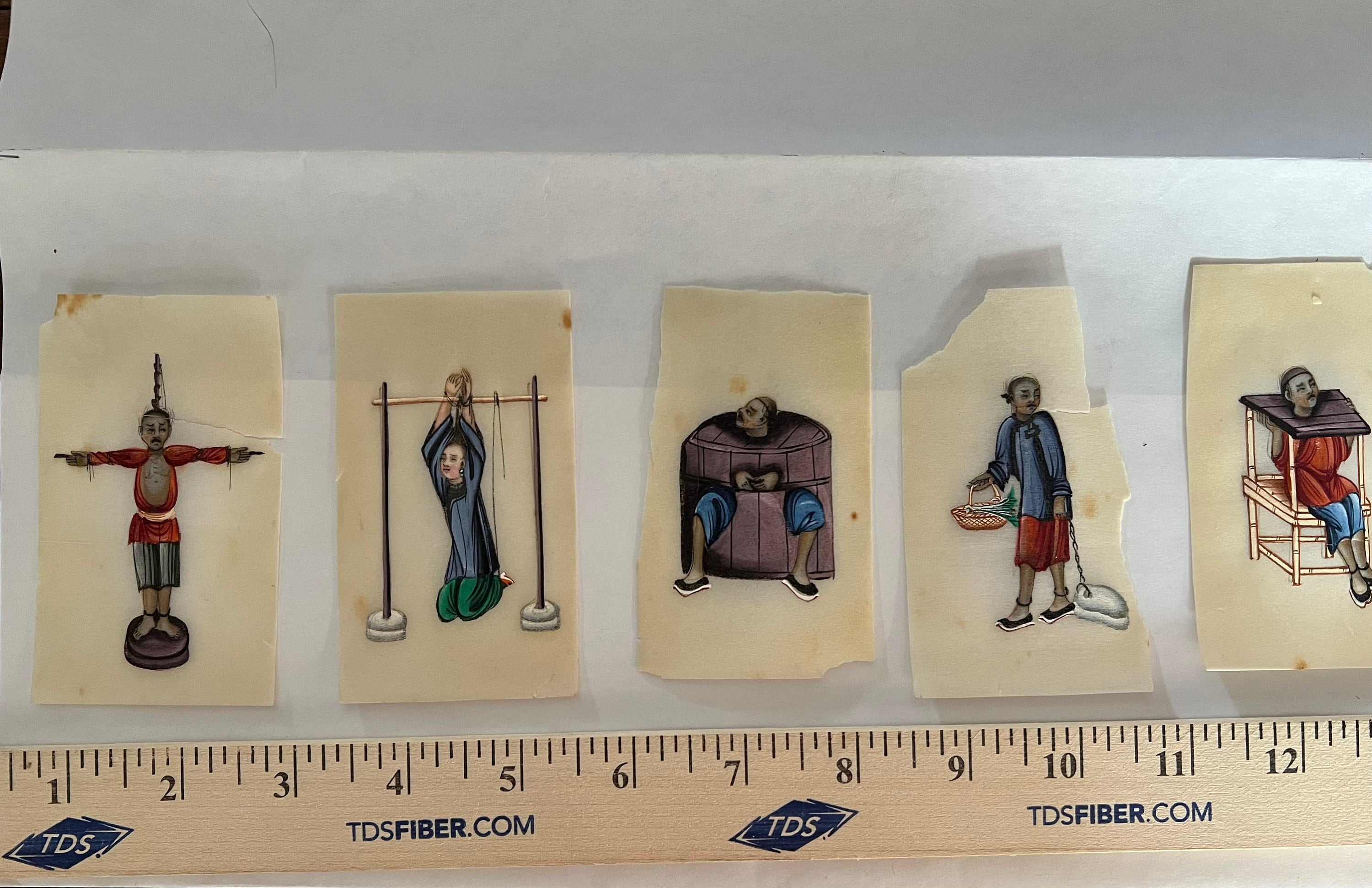 Vintage Chinese Pith Paper Paintings Set 13/ Rice Paper Painting Set ...