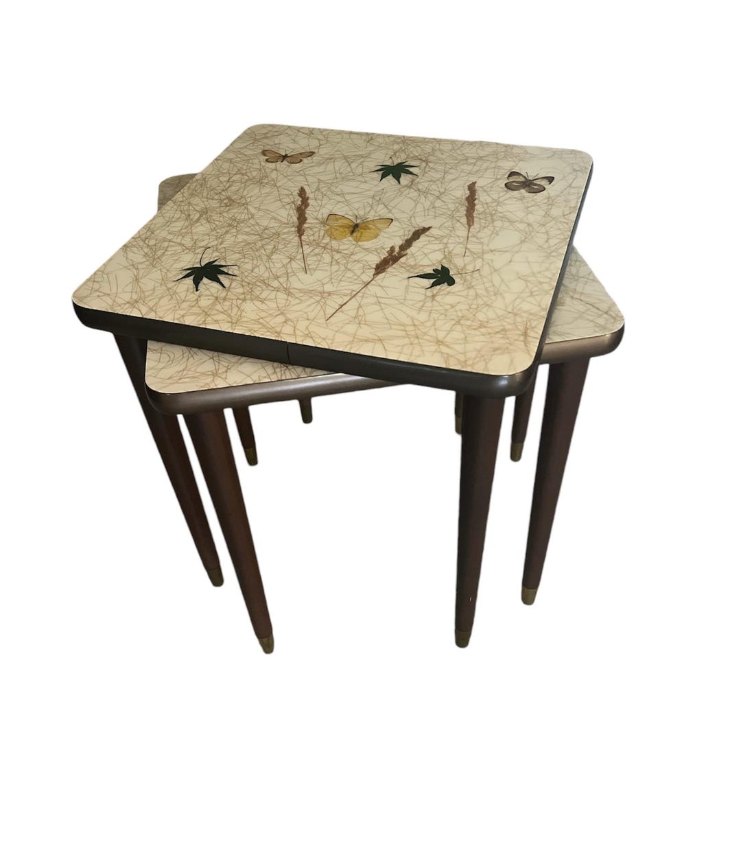 Pair Vintage ARTEX Stacking Butterfly Tables / MCM Side Tables Stacking ...