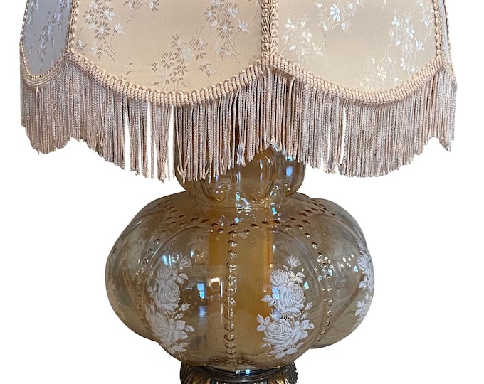 Carl Falkenstein Bubble Lamp With Original Shade/ Vintage Bubble Glass ...