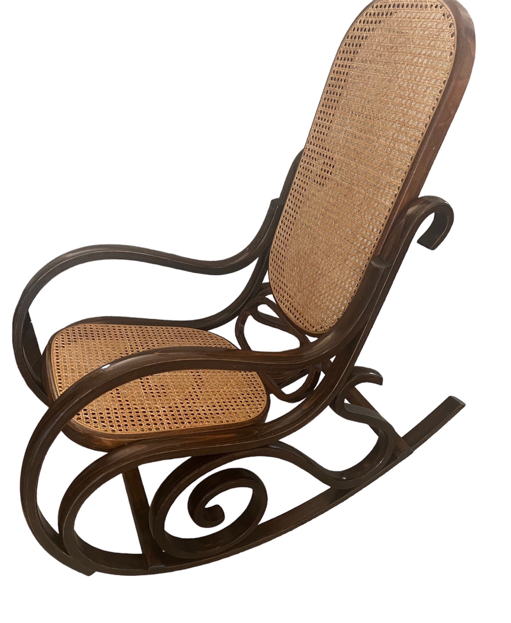 Vintage Bentwood Rocker/ Classic Thonet Style Bentwood Rocker ...