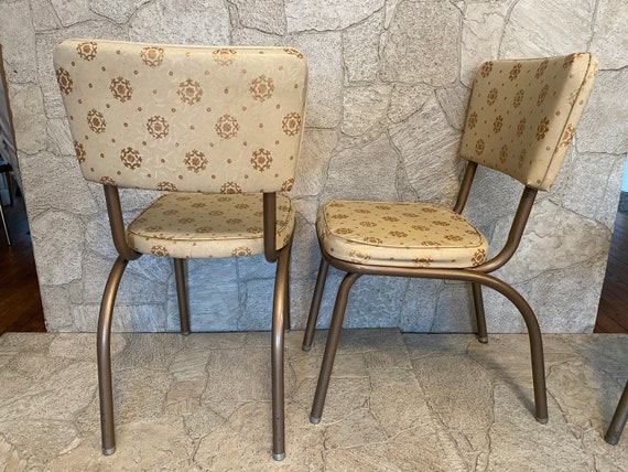 Vintage Retro Vinyl Kitchen Chairs Richardson Tufted Retro Kitchen