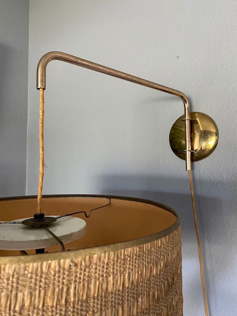 MCM Counterweight Hanging Lamp Mid Century Modern Drum Light - Etsy