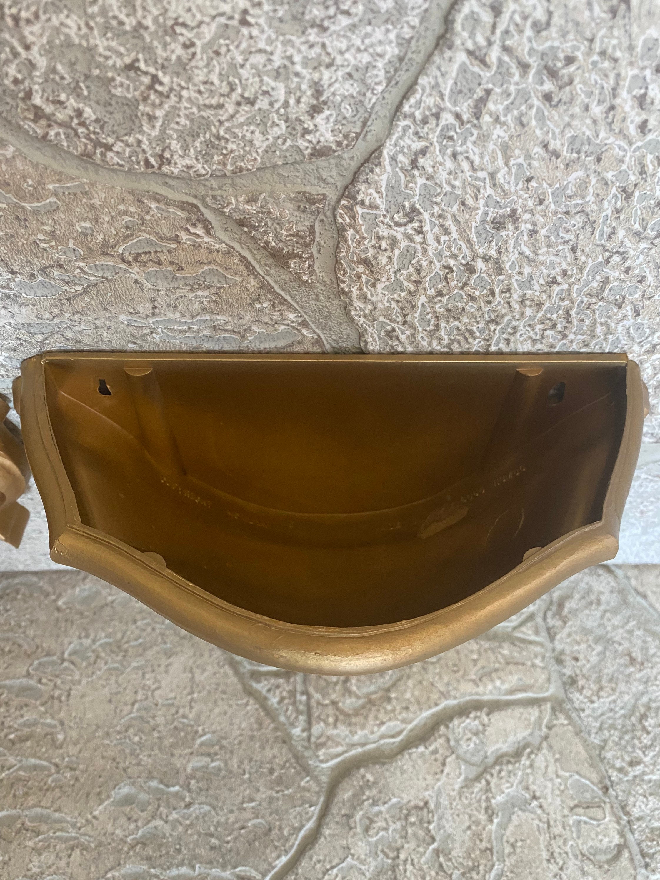 Vintage Homco Wall Sconces/ Vintage Gold Molded Plastic Pocket Sconce ...