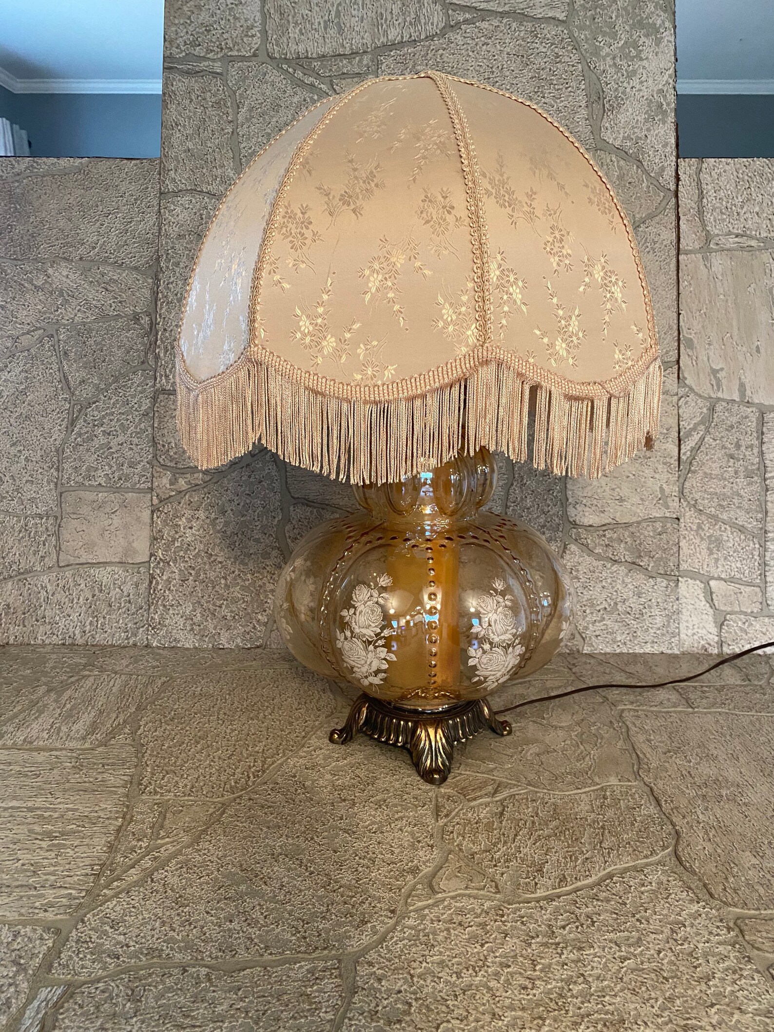 Carl Falkenstein Bubble Lamp with Original Shade/ Vintage | Etsy