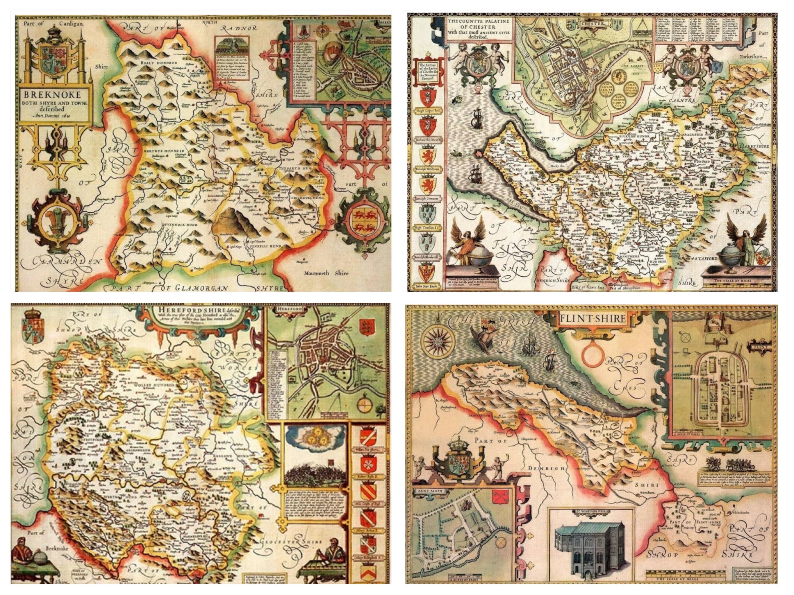Reproduction Tudor Maps of England & Wales by John Speed - Etsy