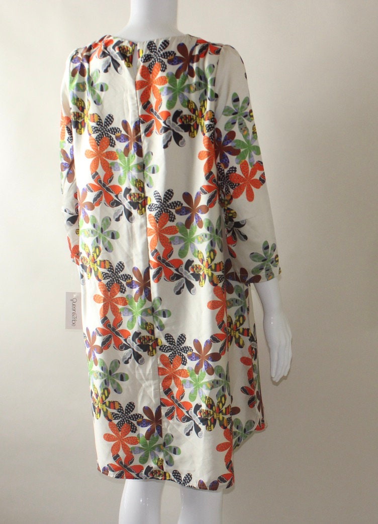 African Silk Textile Dress (S/M/L) - Etsy