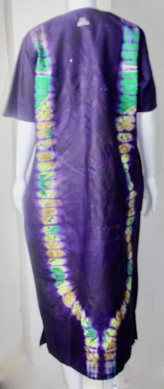 Symbols African Adire Batik Tie and Dye Long Dress (S/M/L) - Etsy