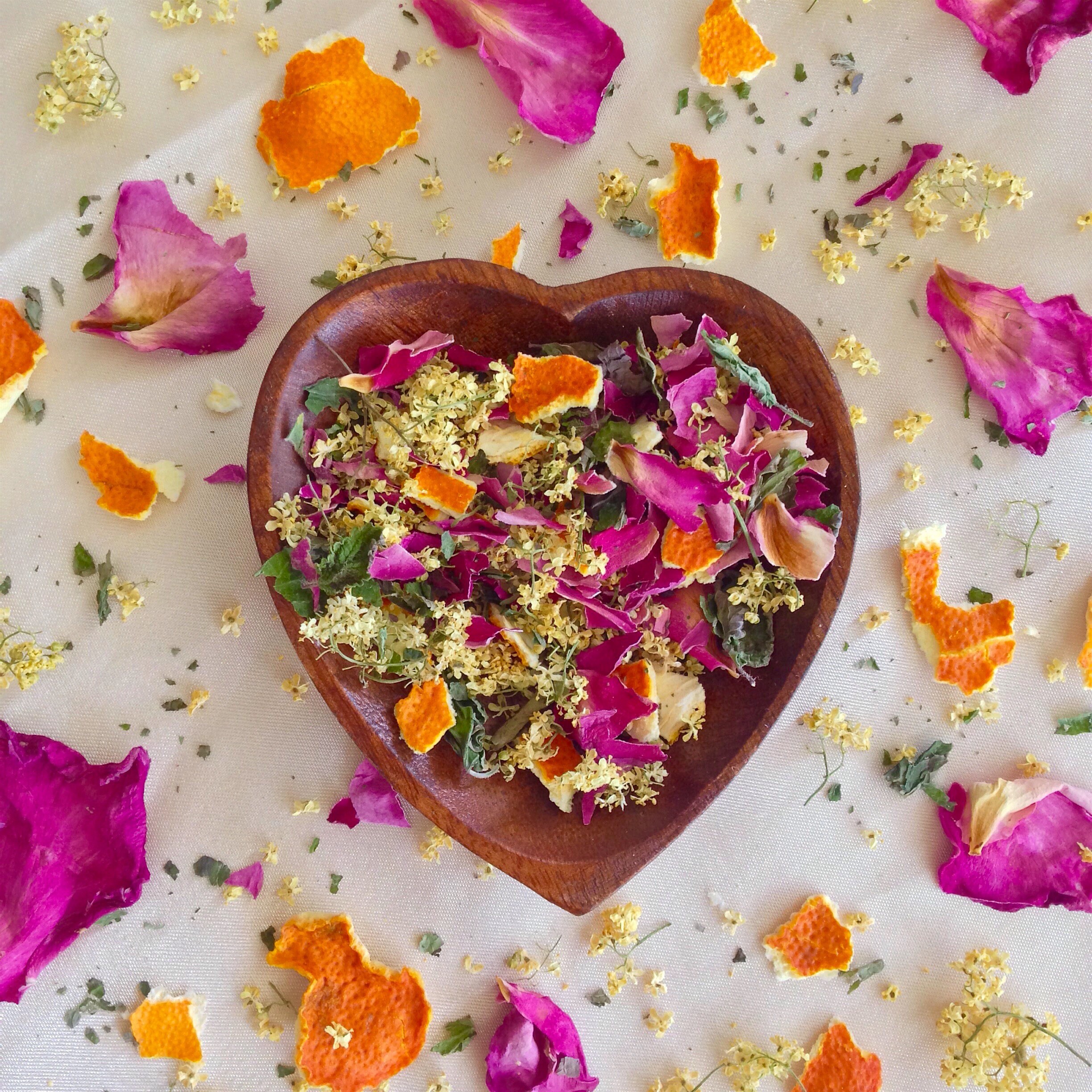 Loose Leaf Tea, Organic Tea, Herbal Tea, Elderflower, Rose Petals ...