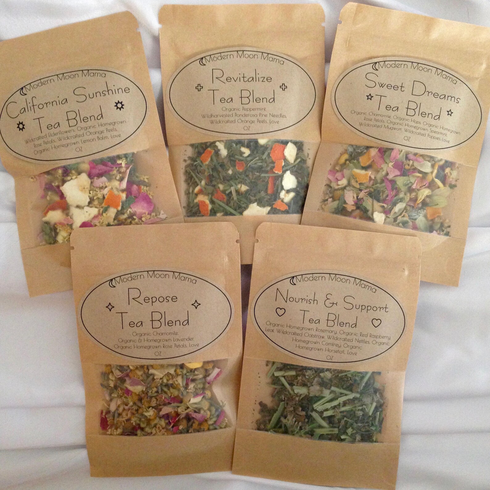 5 Loose Leaf Herbal Tea Sampler Tea Party Favors Care - Etsy
