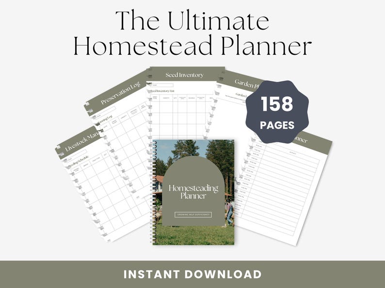 The Ultimate Homestead Planner Printable, Farm Planner, Homestead Goals ...