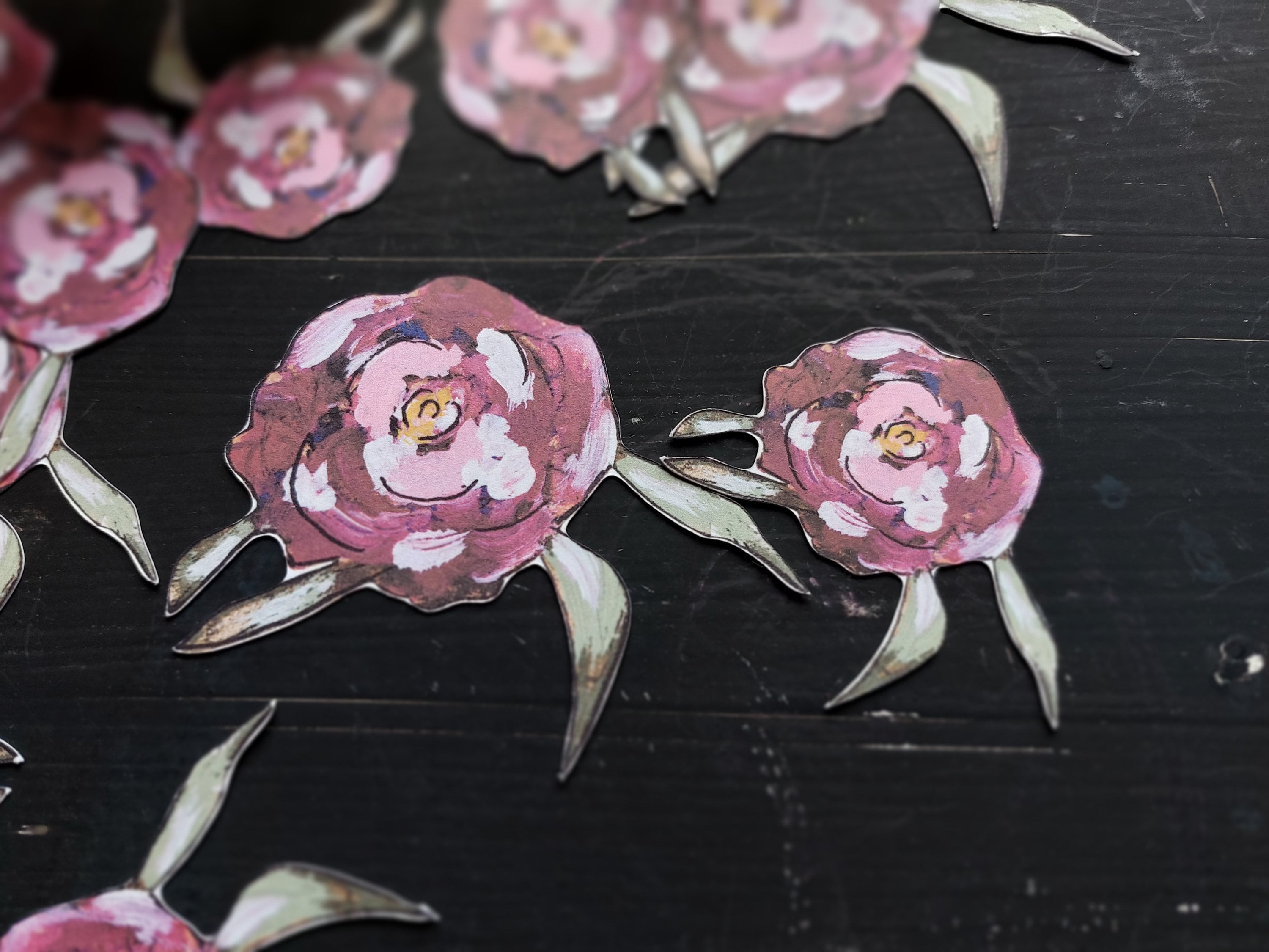 Rose Cut Outs N1. Collage Elements journal Embellishments - Etsy