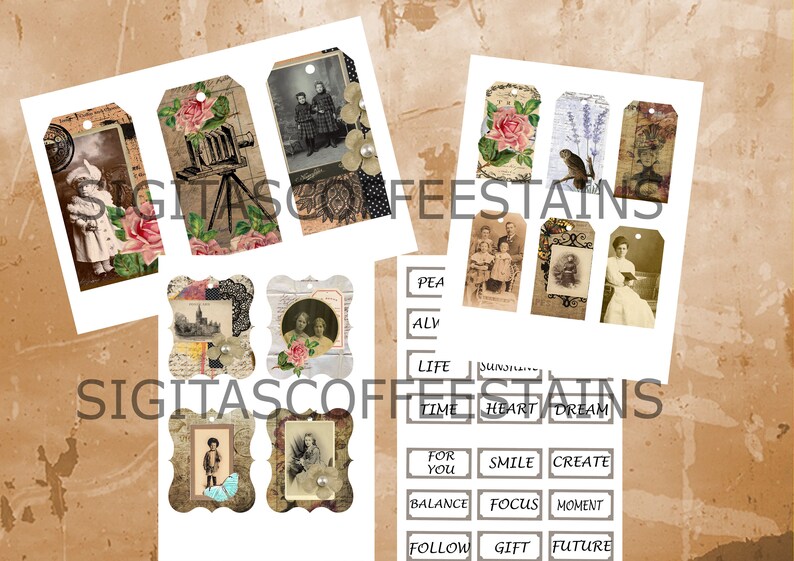 Digital Junk Journal Kit Timeless Memories. Downloading - Etsy