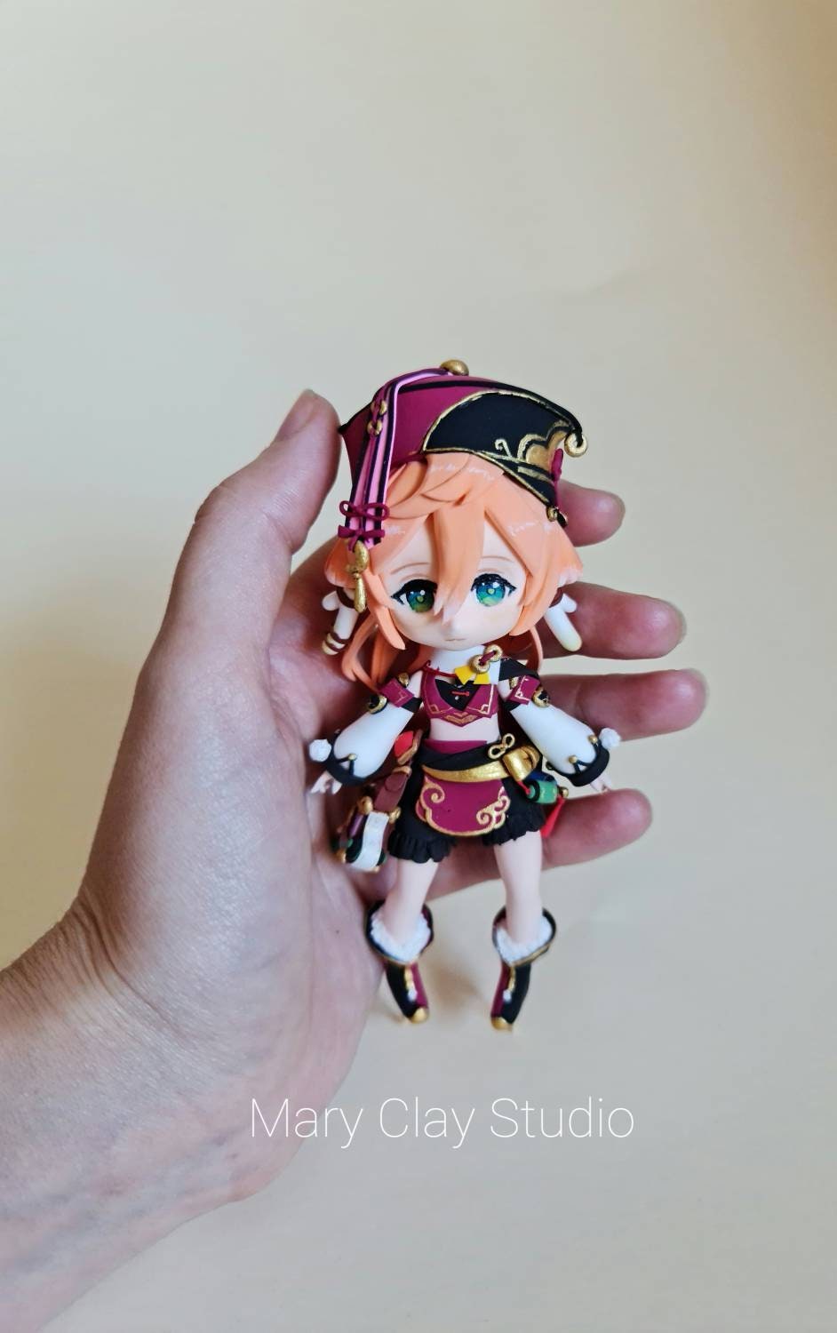 Yanfei Genshin Impact Chibi Figure Handmade Doll Anime - Etsy España