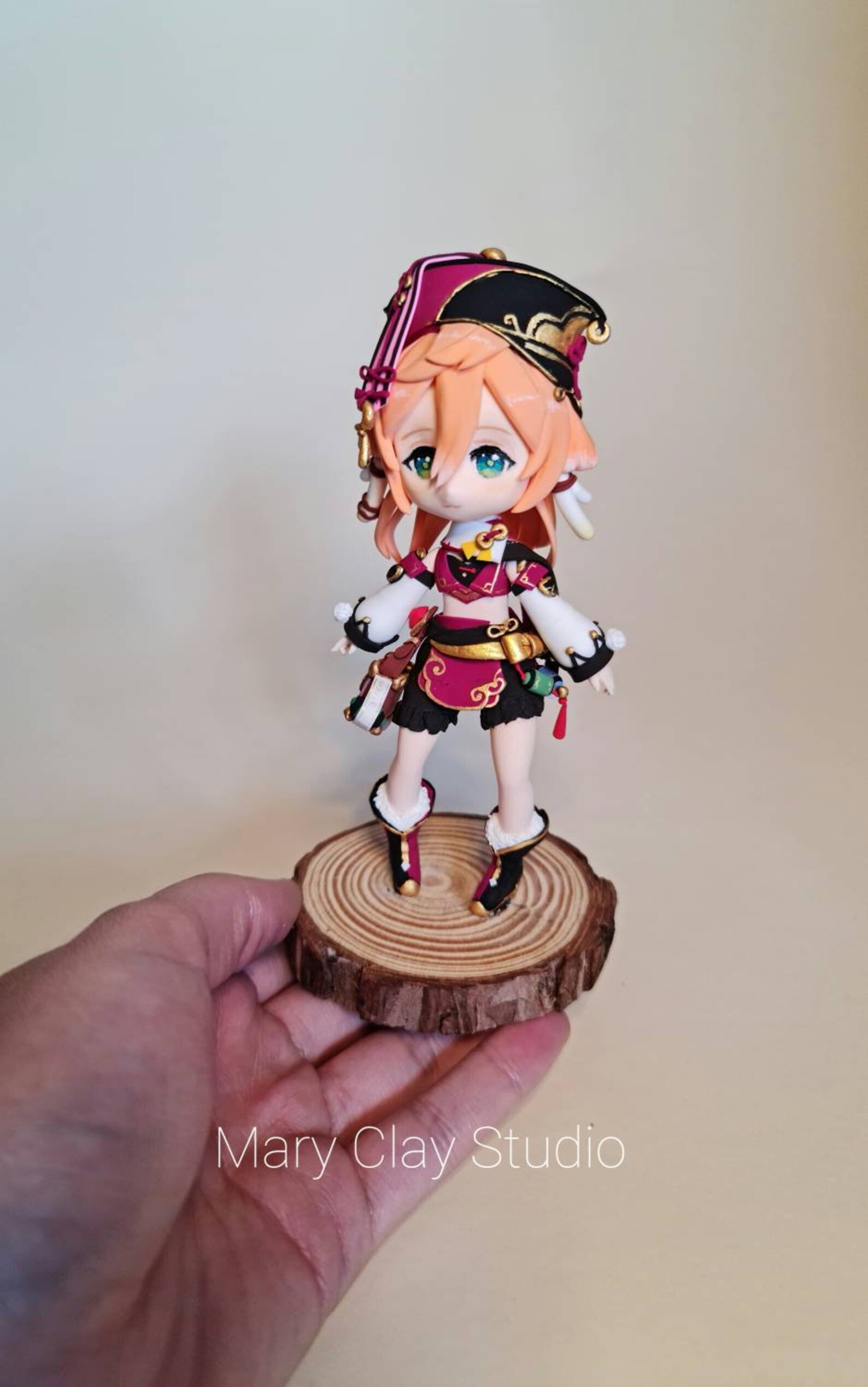 Yanfei Genshin Impact Chibi Figure Handmade Doll Anime - Etsy España