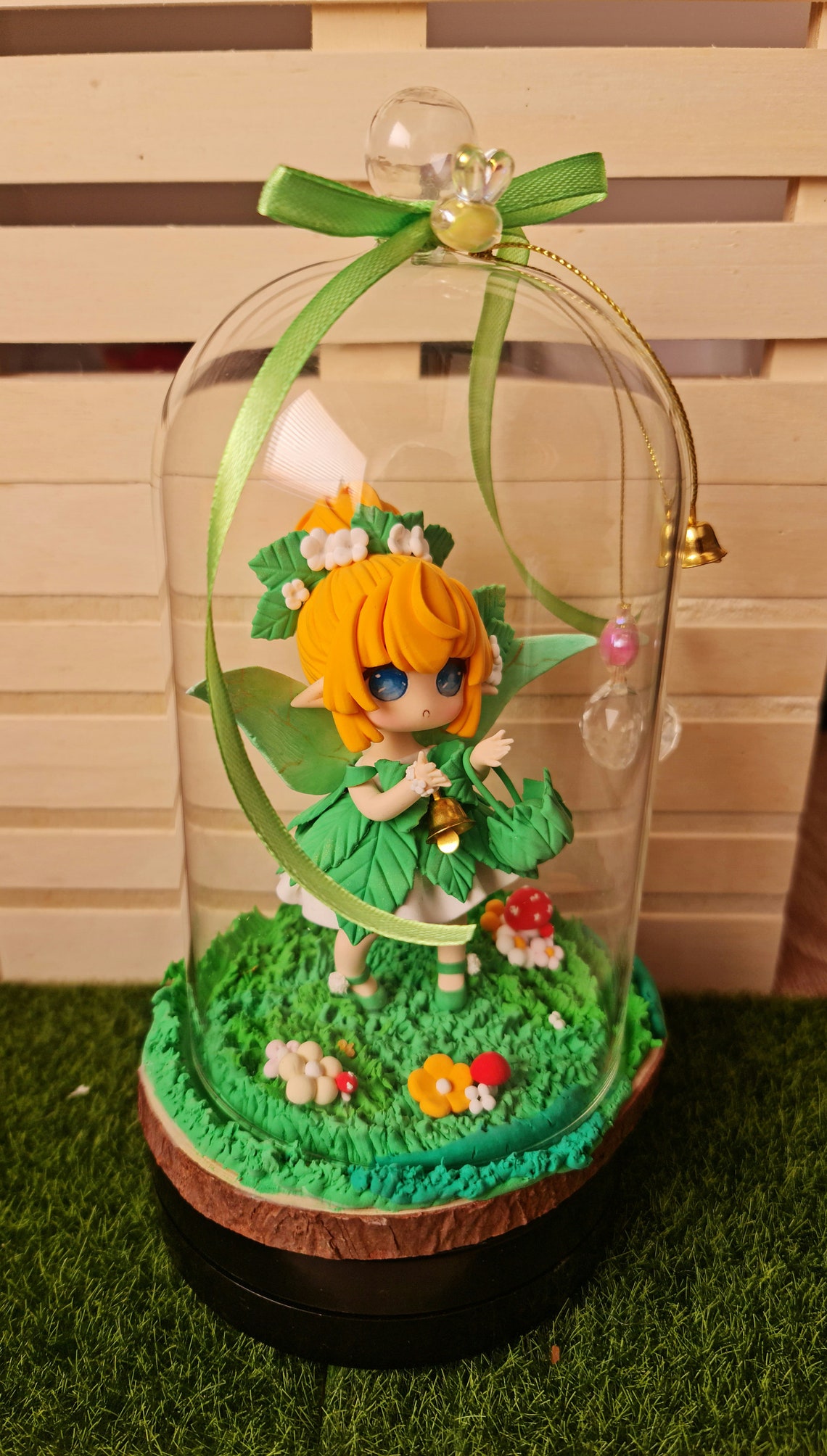 Handmade Clay Art Chibi Cute Figure Forest Fairy Deco Home Dome - Etsy