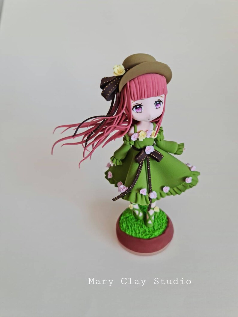 Chibi, anime, doll, clay, air dry clay, cute, adorable - Etsy España