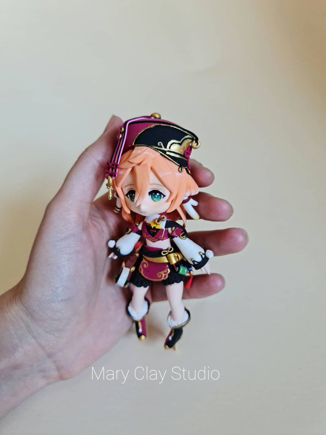 Yanfei Genshin Impact Chibi Figure Handmade Doll Anime - Etsy España