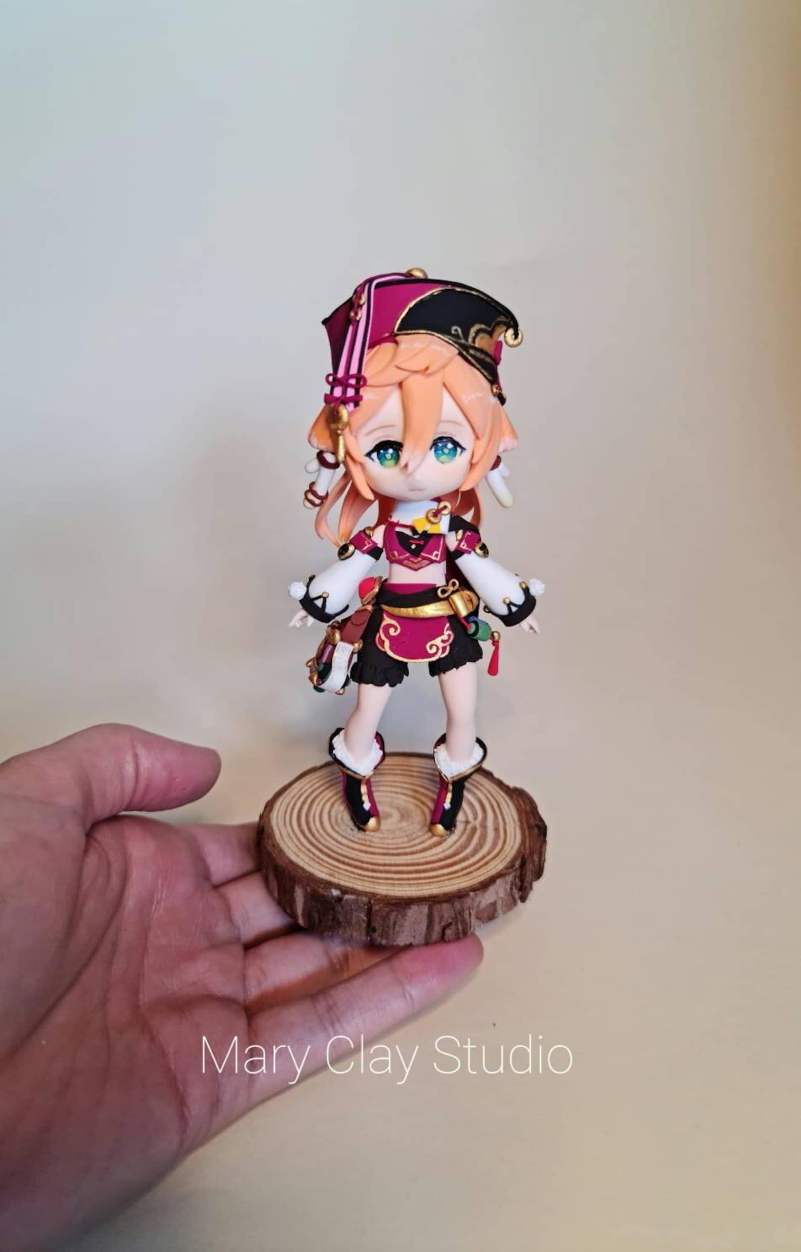 Yanfei Genshin Impact Chibi Figure Handmade Doll Anime - Etsy España