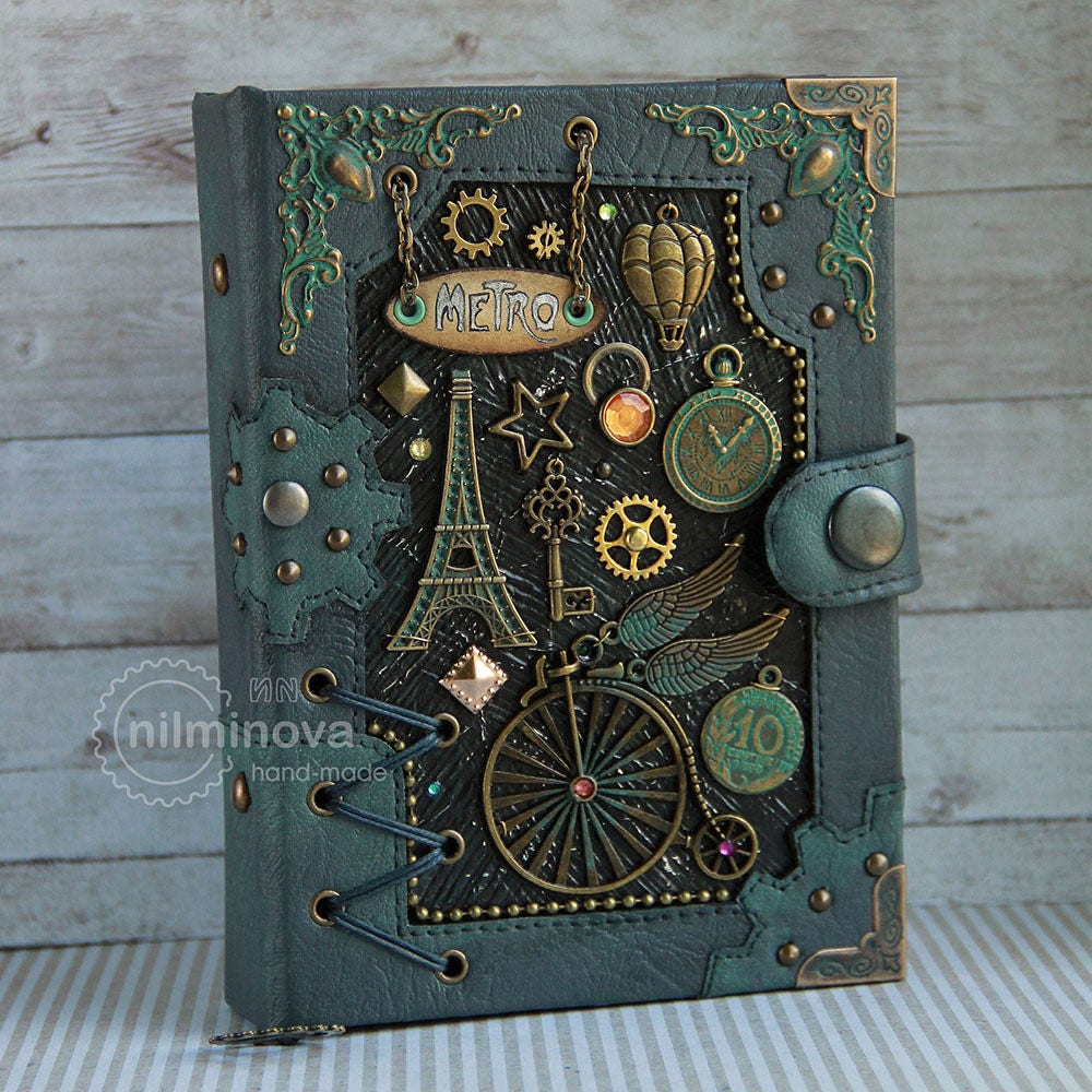 Steampunk Notebook paris From Steampunk Blank | Etsy