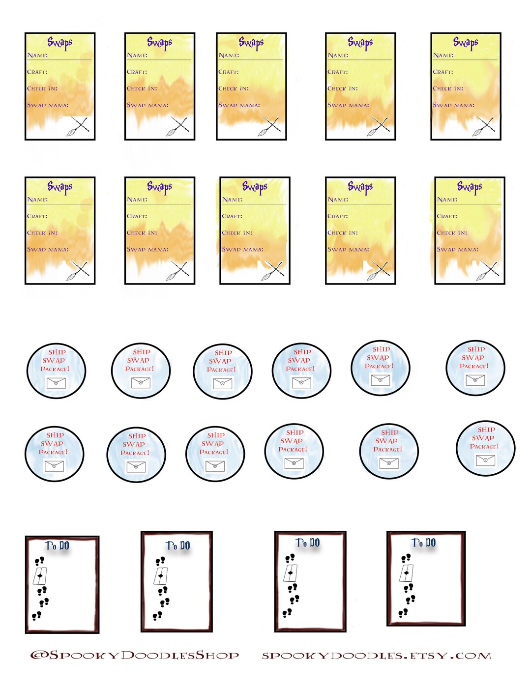 Printable Swap Organizing Planner Stickers - Etsy