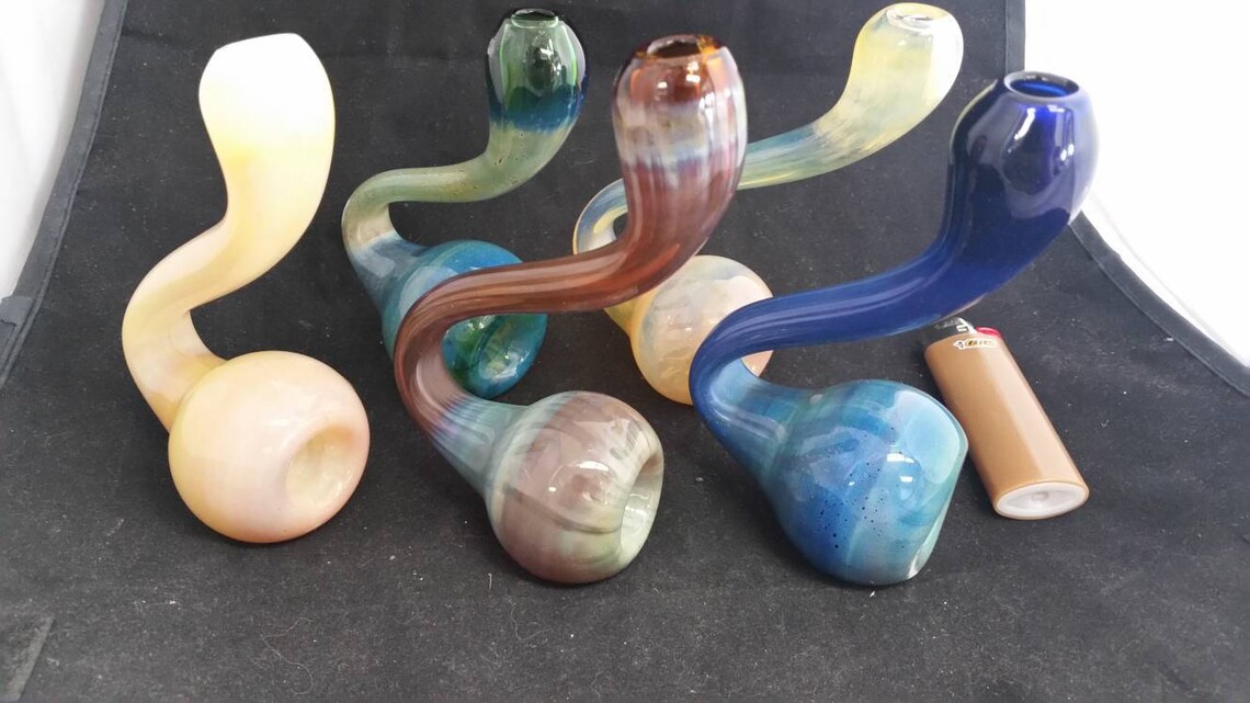 Fumed Sherlock Style Glass Tobacco Pipe - Etsy