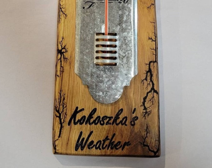 Personalized Outdoor Thermometer, Measurement is in Fahrenheit, Rustic ...