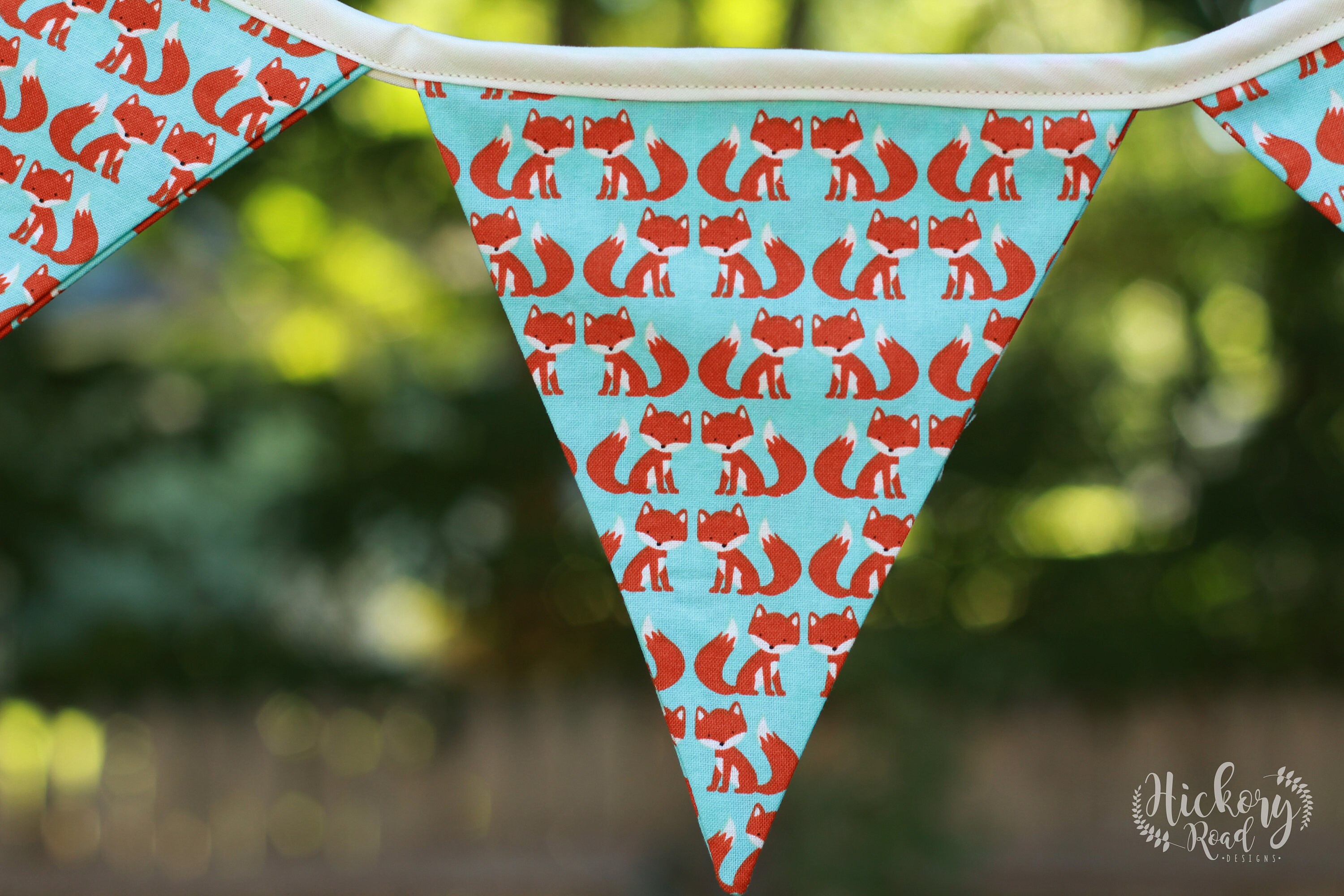 FOX FOXES BUNTING Pennant Banner Fox Theme Fox Nursery | Etsy