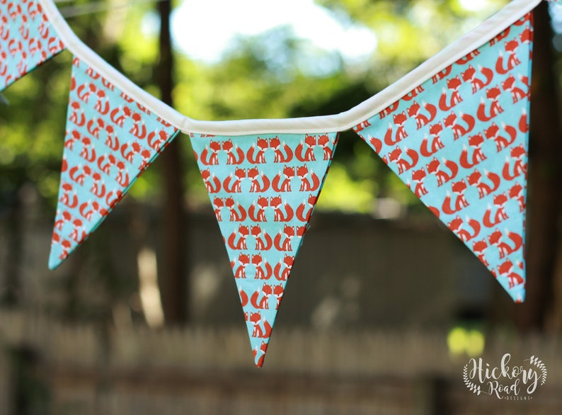 FOX FOXES BUNTING Pennant Banner Fox Theme Fox Nursery | Etsy