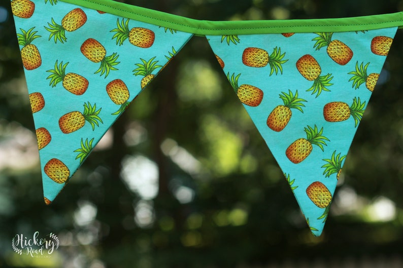 PINEAPPLE TROPICAL BUNTING Pennant Banner Dorm Room Party - Etsy
