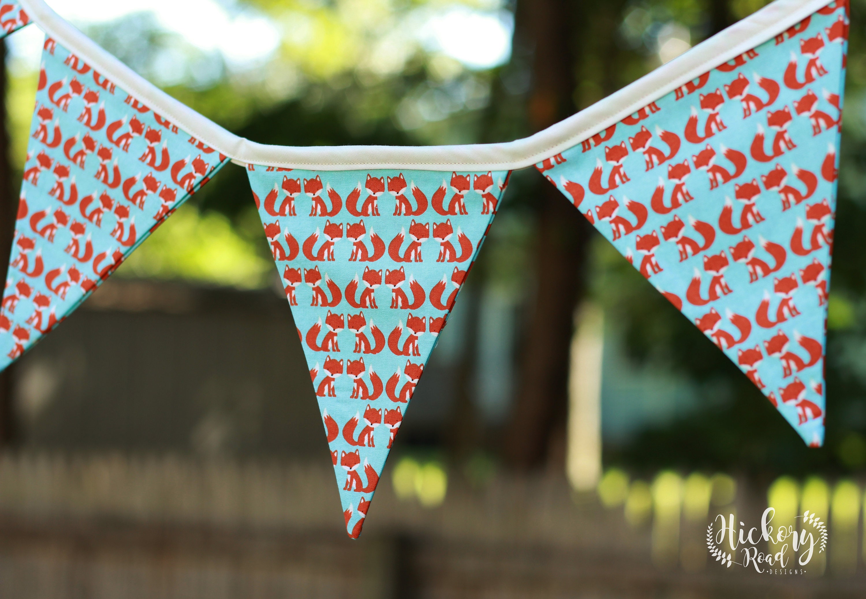 FOX FOXES BUNTING Pennant Banner Fox Theme Fox Nursery | Etsy