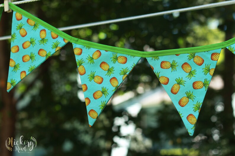 PINEAPPLE TROPICAL BUNTING Pennant Banner Dorm Room Party - Etsy
