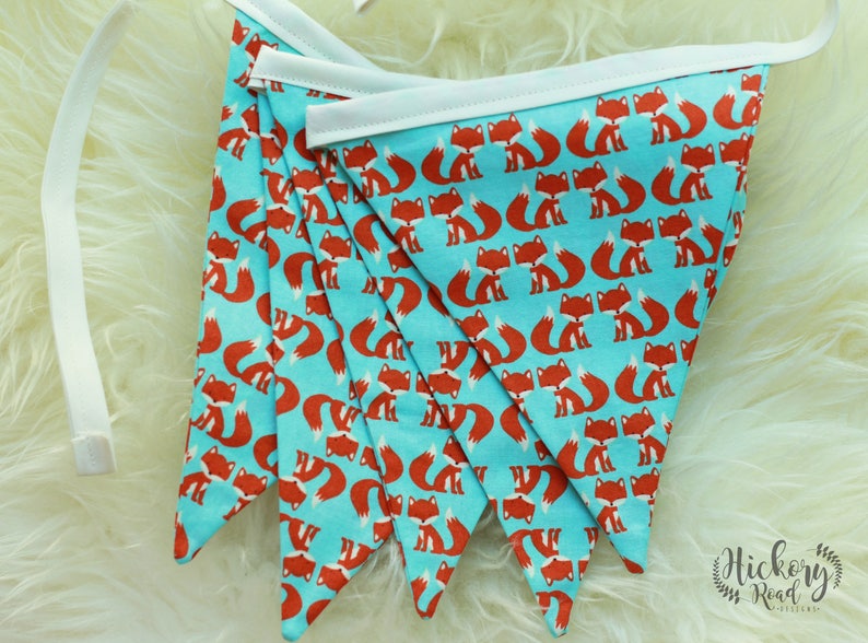 FOX FOXES BUNTING Pennant Banner Fox Theme Fox Nursery | Etsy