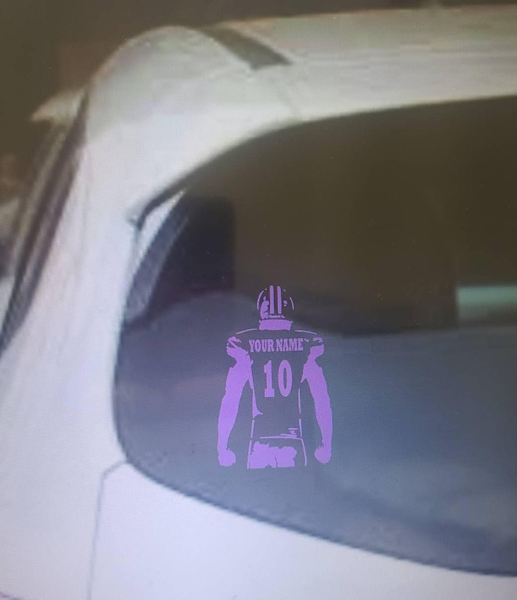 Football Vinyl Decal Football Car Decal Football Car | Etsy