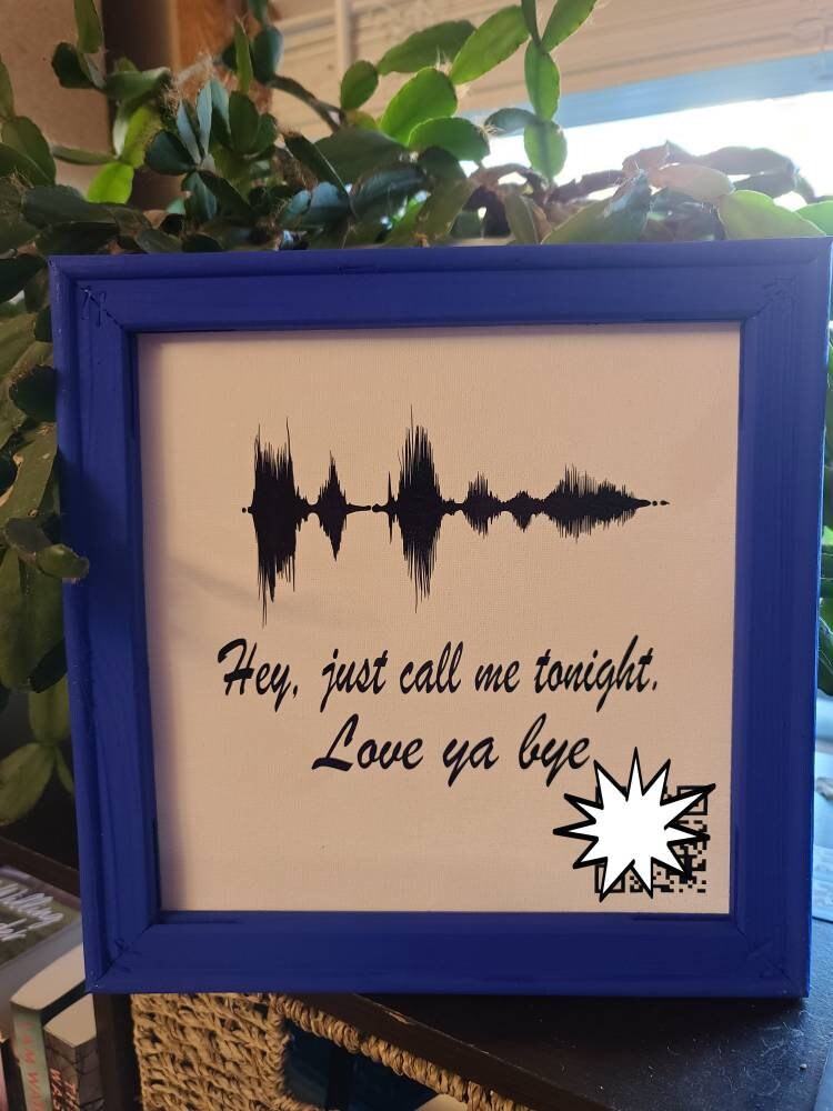 Custom Soundwave QR Code Voice Recording Reverse Canvas and - Etsy