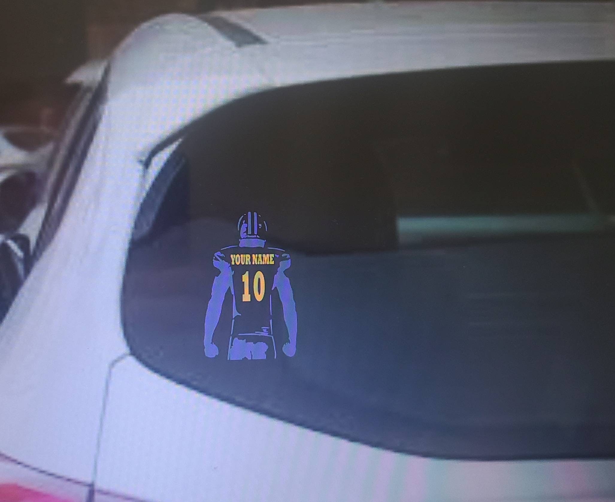 Football Vinyl Decal Football Car Decal Football Car | Etsy