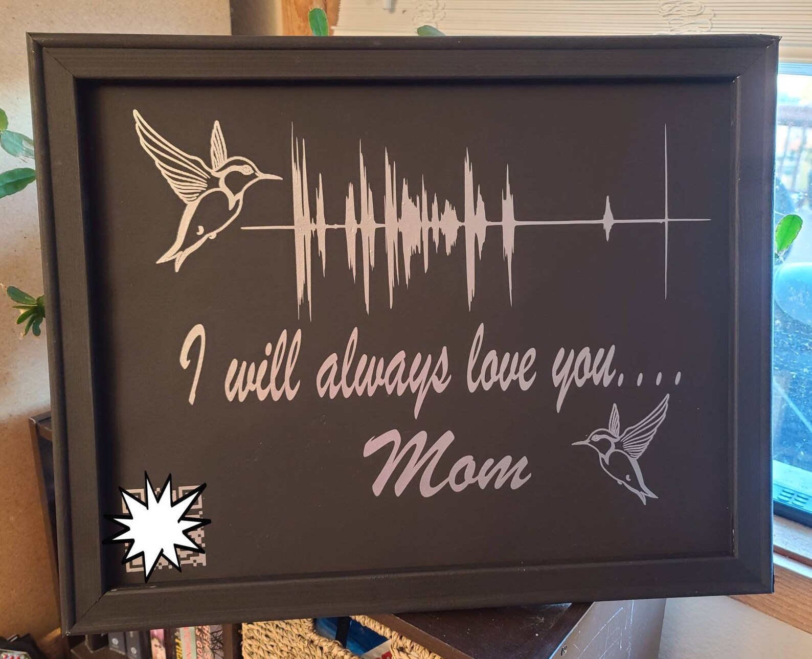 Custom Soundwave QR Code Voice Recording Reverse Canvas and | Etsy