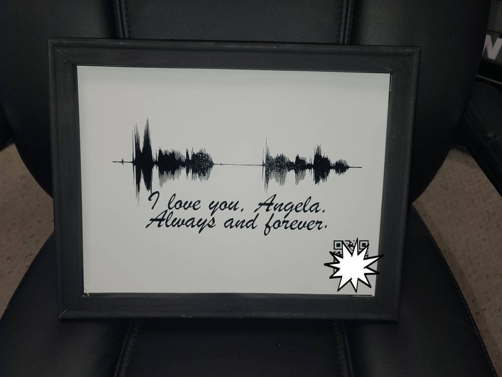Custom Soundwave QR Code Voice Recording Reverse Canvas and - Etsy
