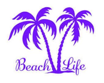 Beach Life Decal - Etsy