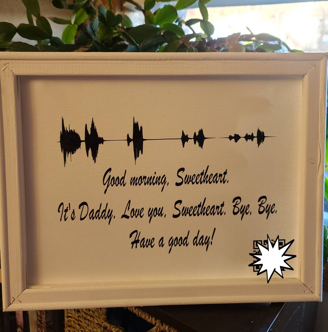 Custom Soundwave QR Code Voice Recording Reverse Canvas and | Etsy
