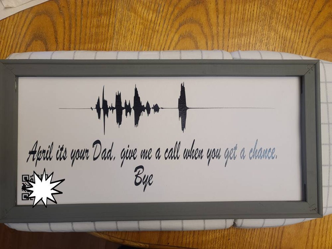 Custom Soundwave QR Code Voice Recording Reverse Canvas and | Etsy