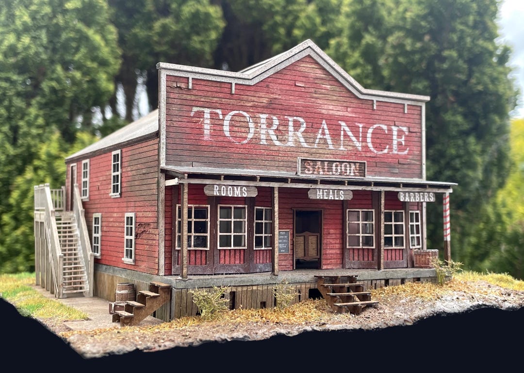 HO Scale Wild West Saloon Diorama - Etsy