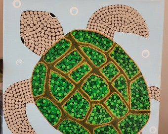 Dot Turtle Painting - Etsy