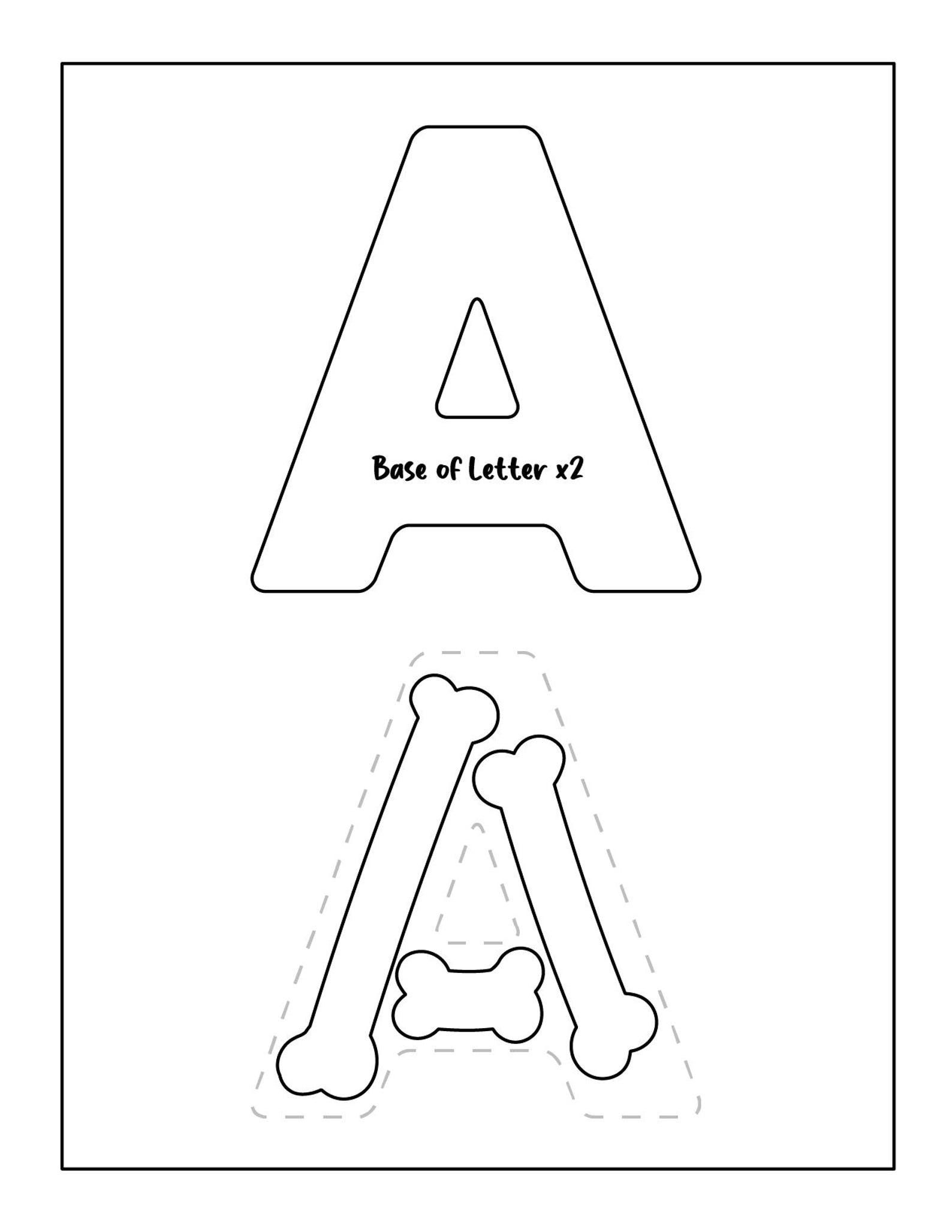 PDF Pattern for Skeleton Alphabet Letters & Numbers - Etsy