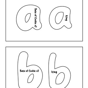 PDF Pattern for Lowercase Felt Sprinkled Sugar Cookie Alphabet Letters ...