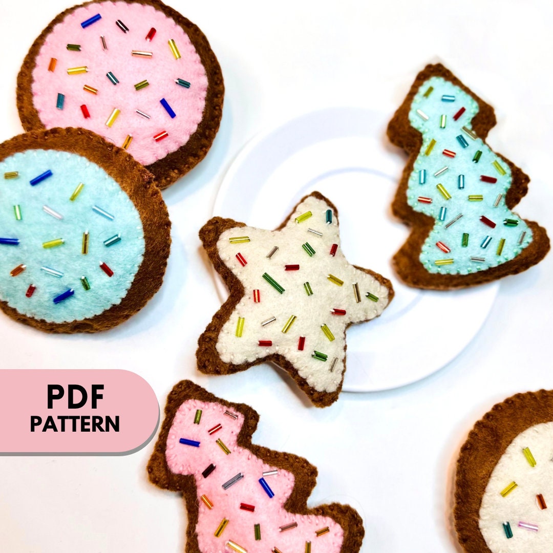 PDF Pattern for Felt Sprinkled Sugar Cookie Shapes - Etsy